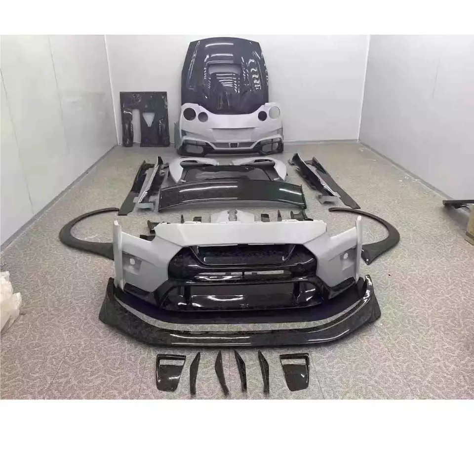 Var-is style Forged Carbon fiber Body Kit For GTR R35 Front Bumper ...