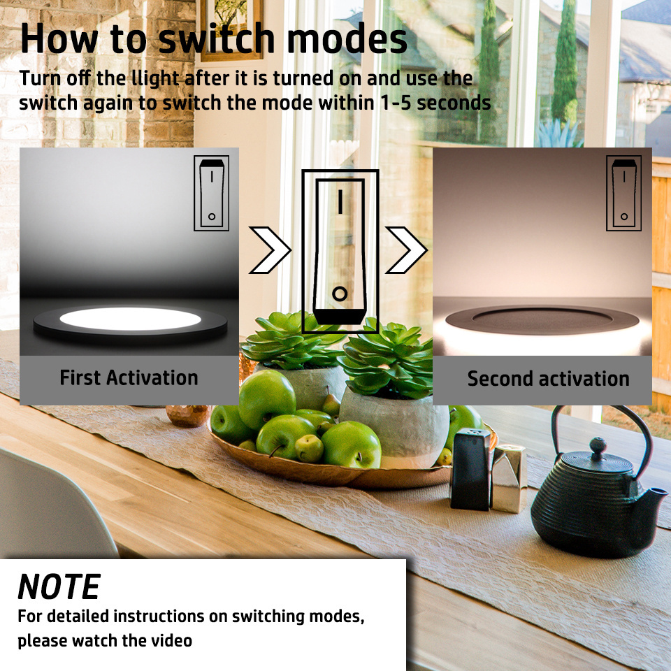 6 Inch 12W Recessed Slim Junction Box Round Led Flat Led Panel Light ...