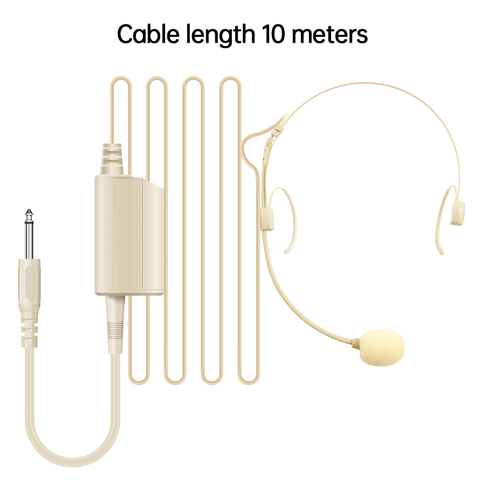 ERZHEN Professional Head Mounted Microphone Wired Microphone Stereo ...