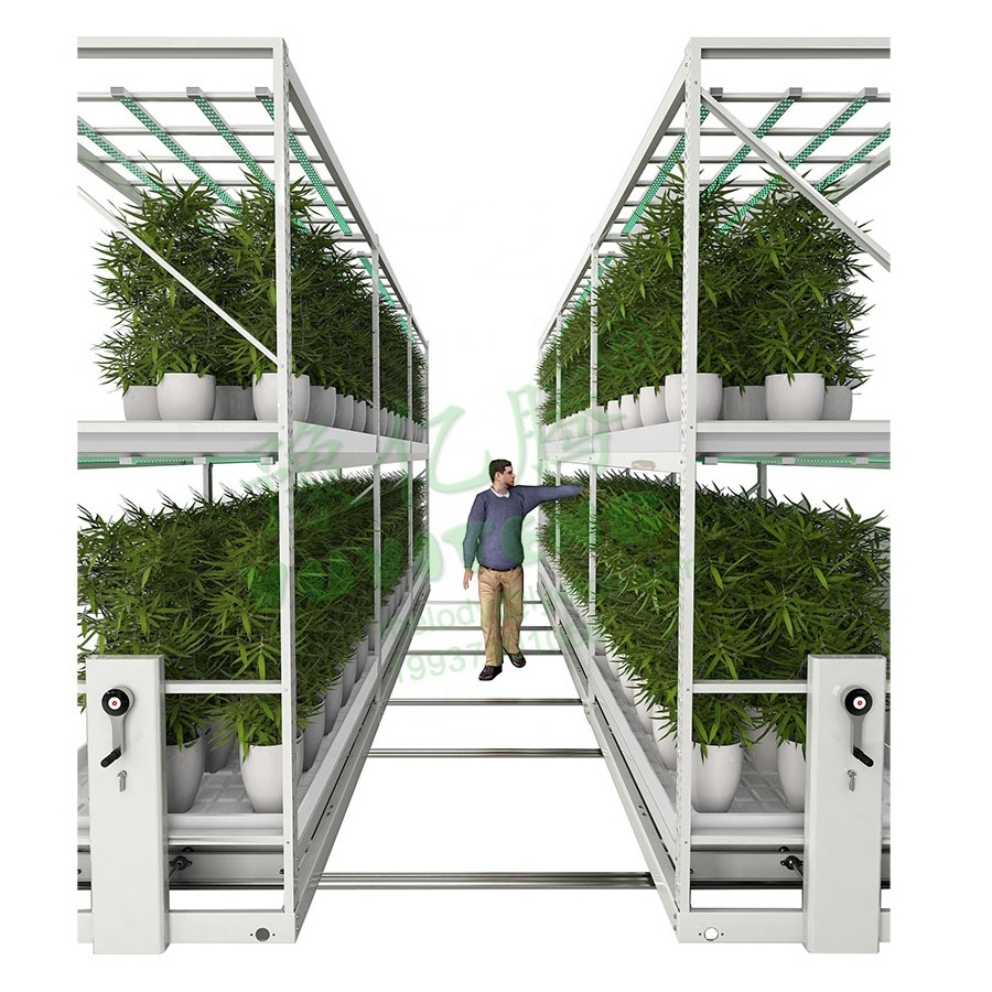 Hydroponic Garden Commercial Mobile Vertical Grow Rack System For ...