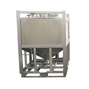 1000L Stainless Steel Chemical Acid Storage IBC Tank Intermediate Bulk ...