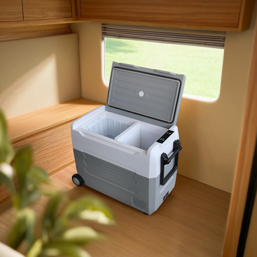 40L Dual-Zone Rechargeable Fridge Mini Portable Car Refrigerator 12v ...