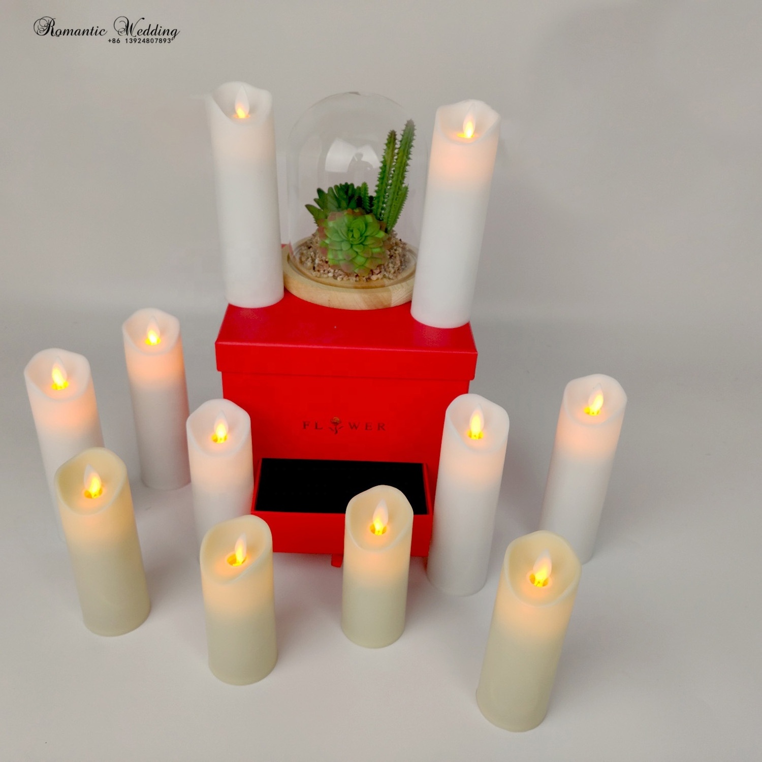 New candles led Flameless Flickering Battery Operated wax candle led ...
