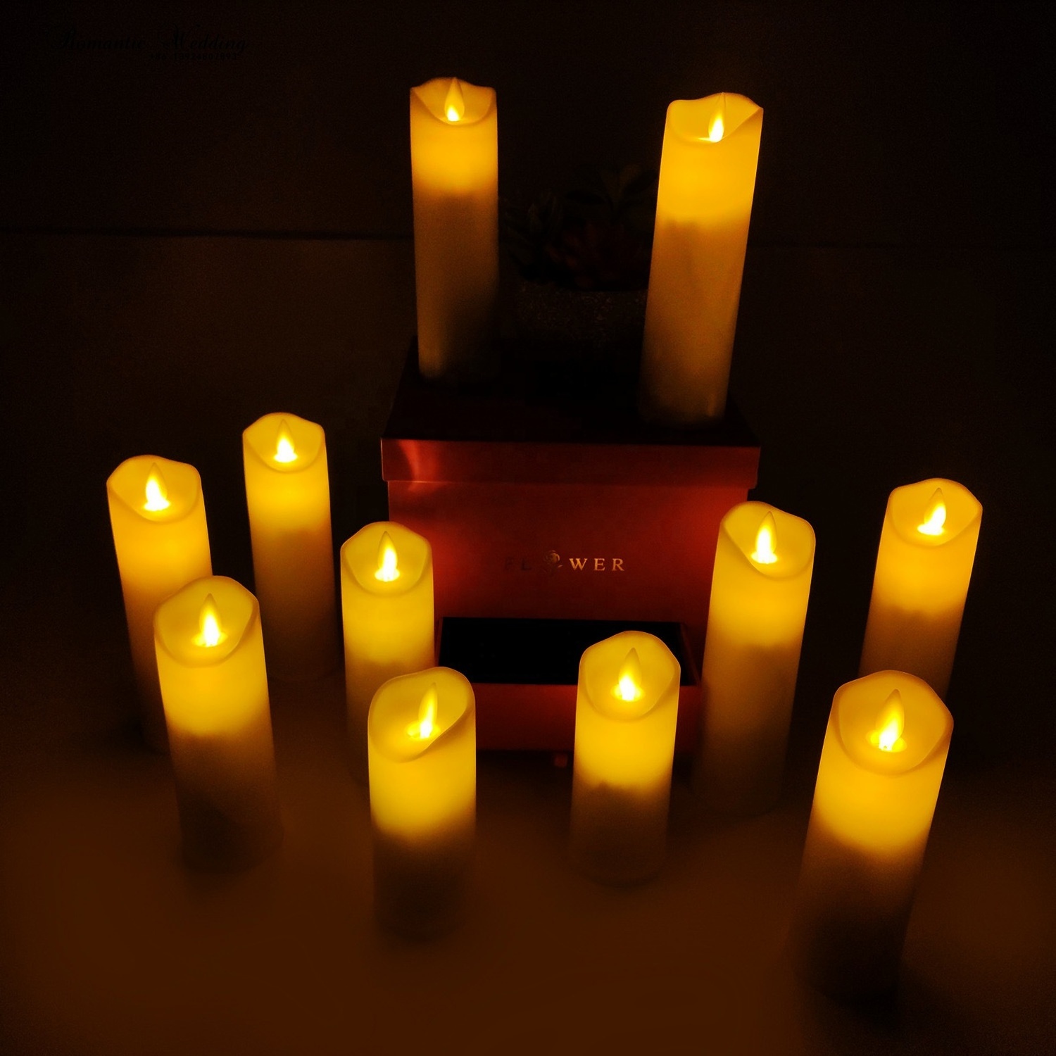 New candles led Flameless Flickering Battery Operated wax candle led ...