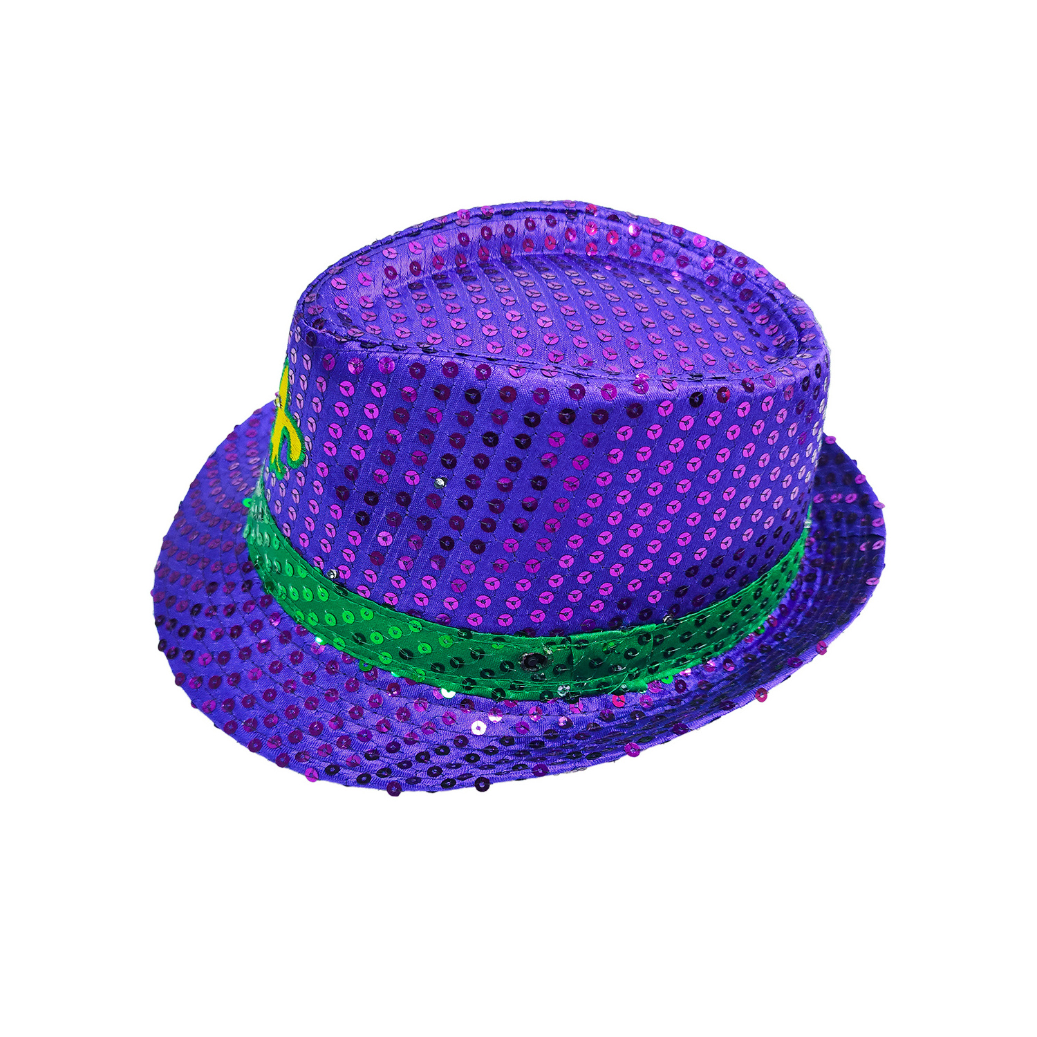 Mardi Gras Color Blast LED Hat Adjustable One Size Light Show Headgear ...
