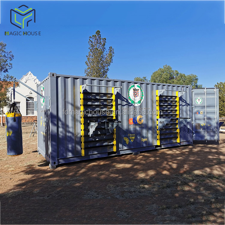 Magic House Creative converted shipping container turned into home gym ... Magic House Creative converted shipping container turned into home gym ...
