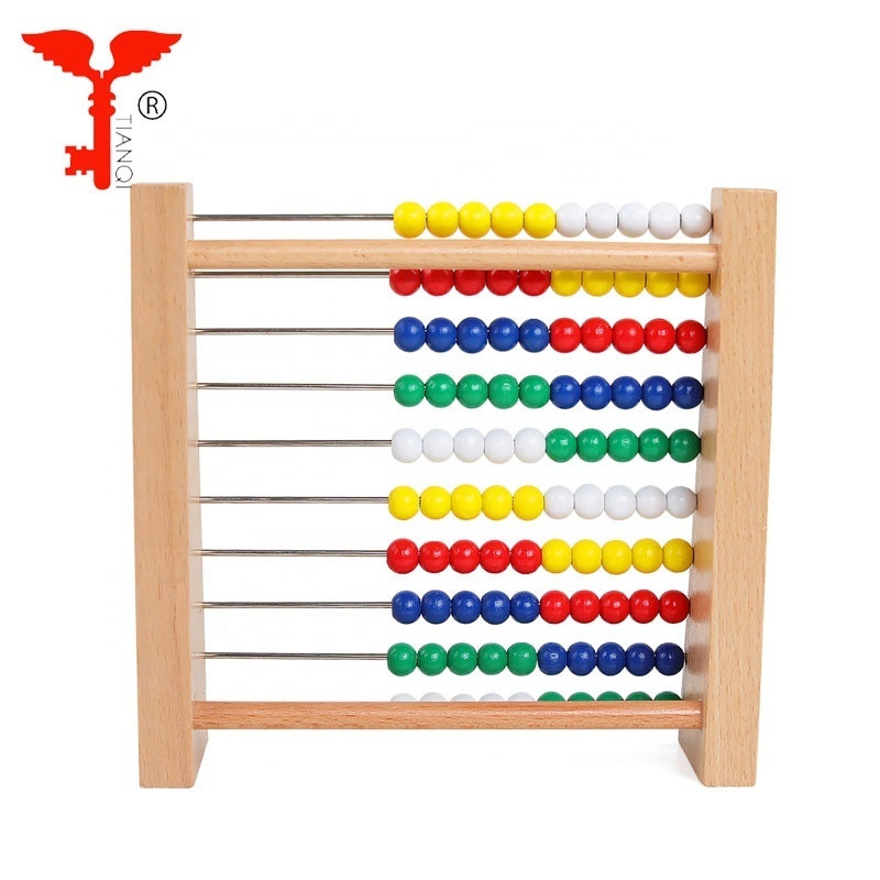 10 Rods abacus Counting Frame Education Instrument Wooden Frame ...