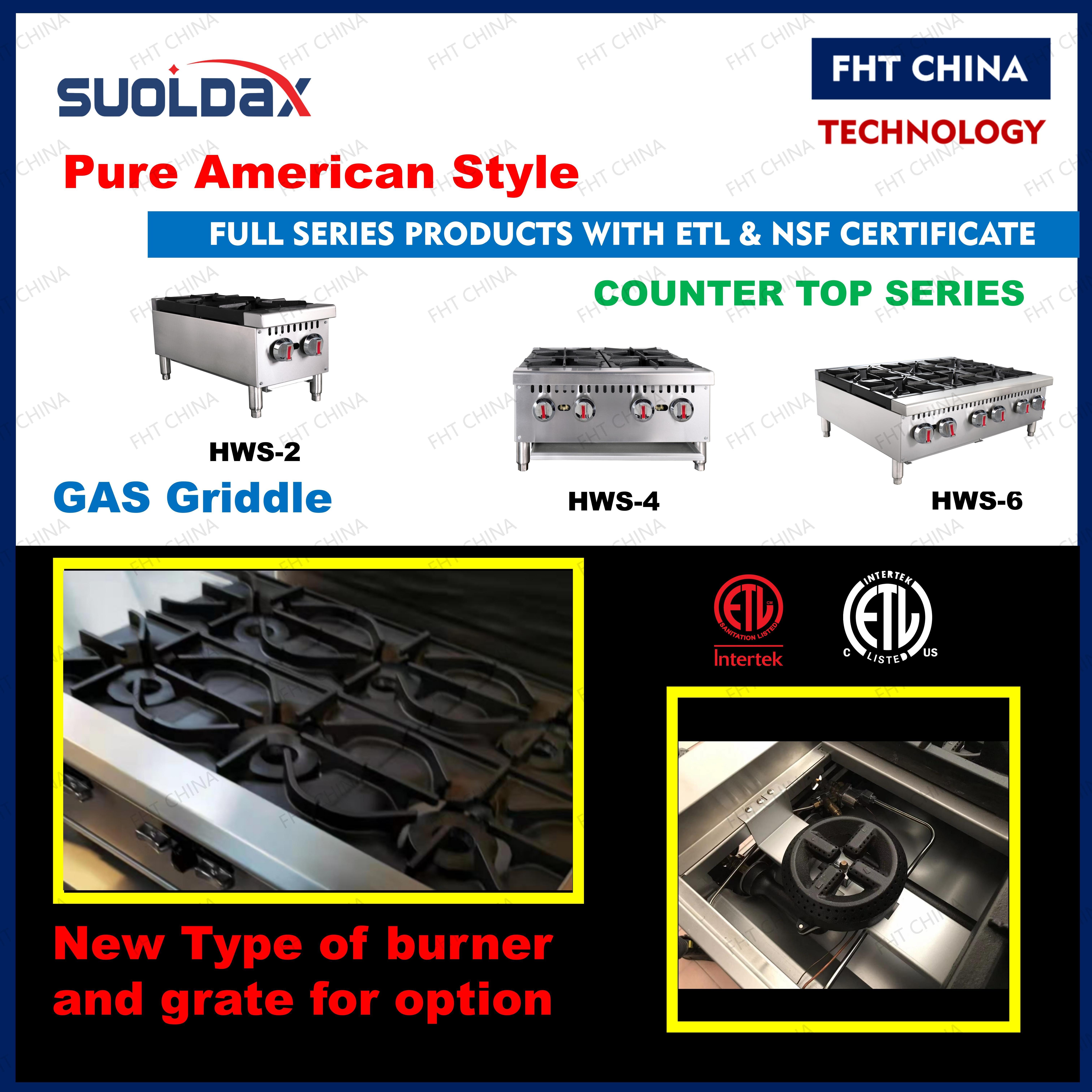 ETL Approved Commercial Cooking Range Cooker Catering 4 Burner Gas ...