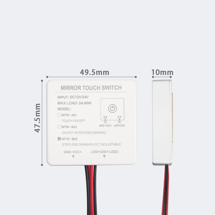 FICLUX One-button touch mirror switch LED dimming controller Mirror sensor | Bestsuppliers.com