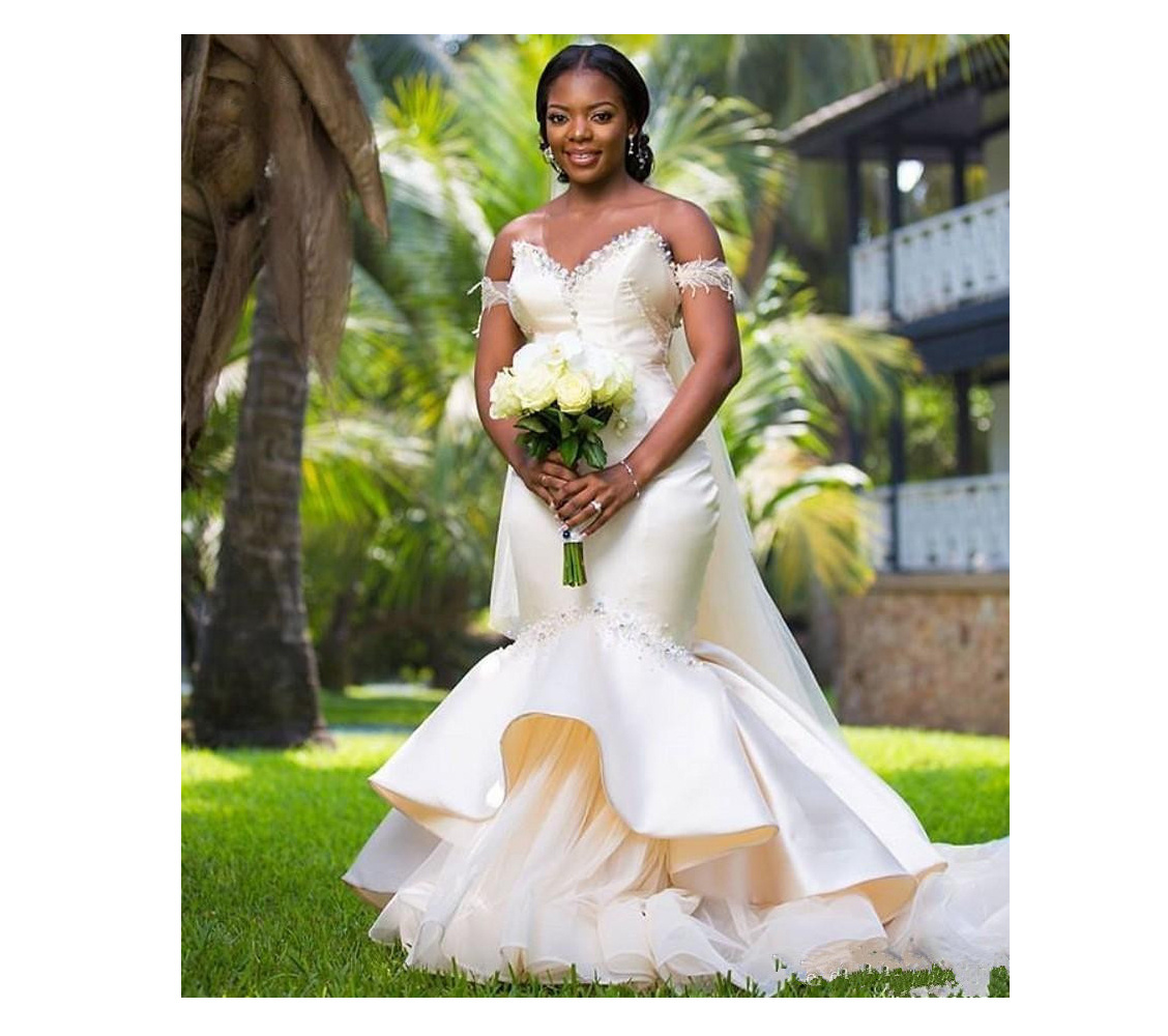 Foreign trade wedding dress wholesale african mermaid lace wedding ...