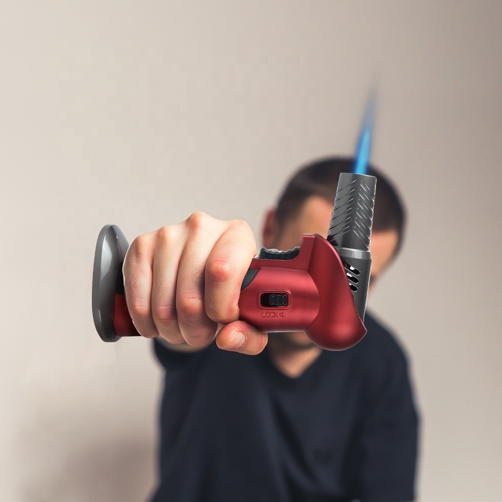 Powerful adjustable rotating blow table butane gas torch burner lighter ...