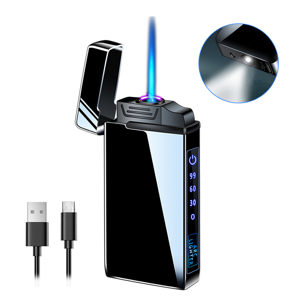 2 in 1 Rechargeable Electric Lighter and Refillable Butane Jet Flame ...