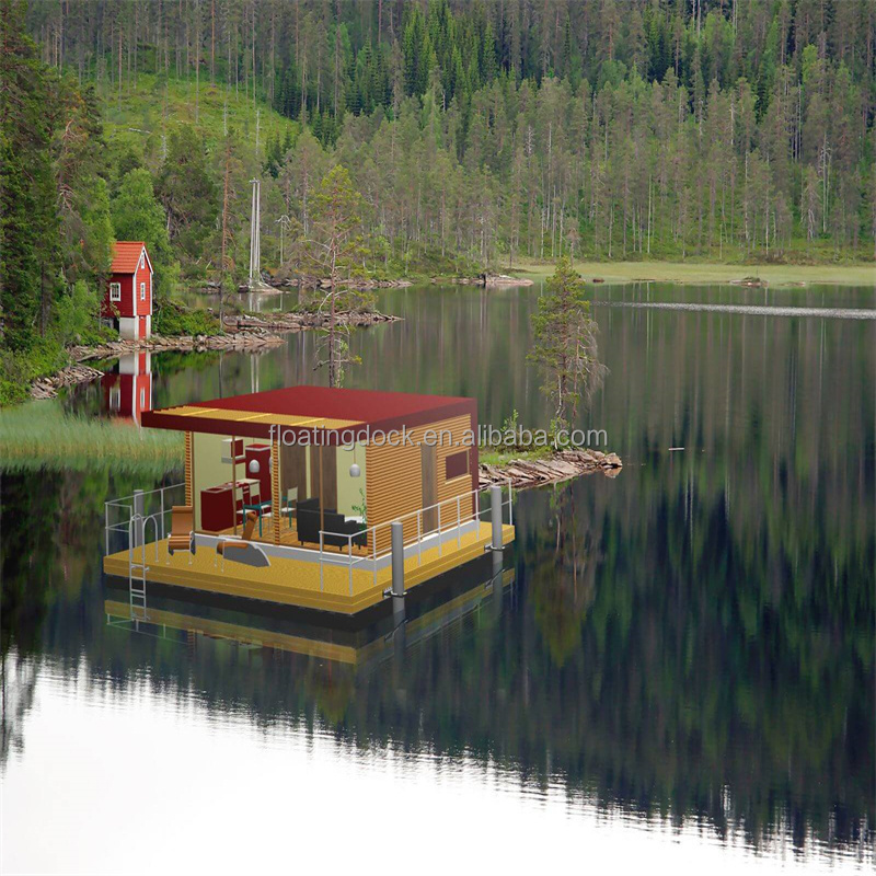 Customized easy install pontoon boat house boat movable floating dock ...