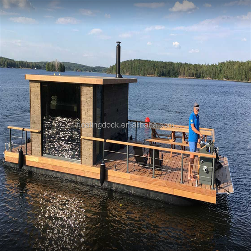 Customized easy install pontoon boat house boat movable floating dock ...
