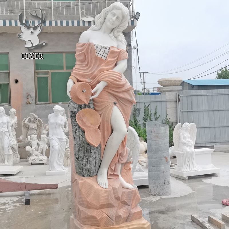 Hand Carved White Marble Lady Statue Western Figure Three Grace Women ...