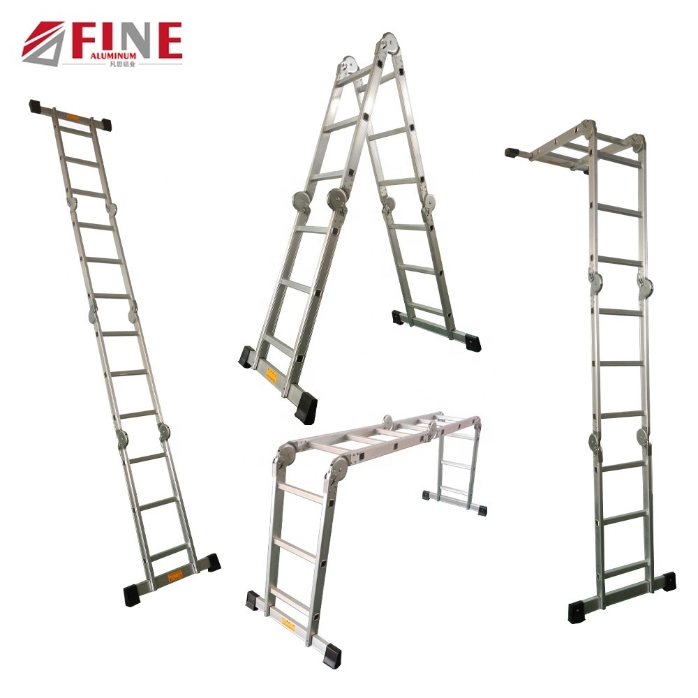 Adjustable Construction Wall Mounted Collapsible Multipurpose Ladders ...