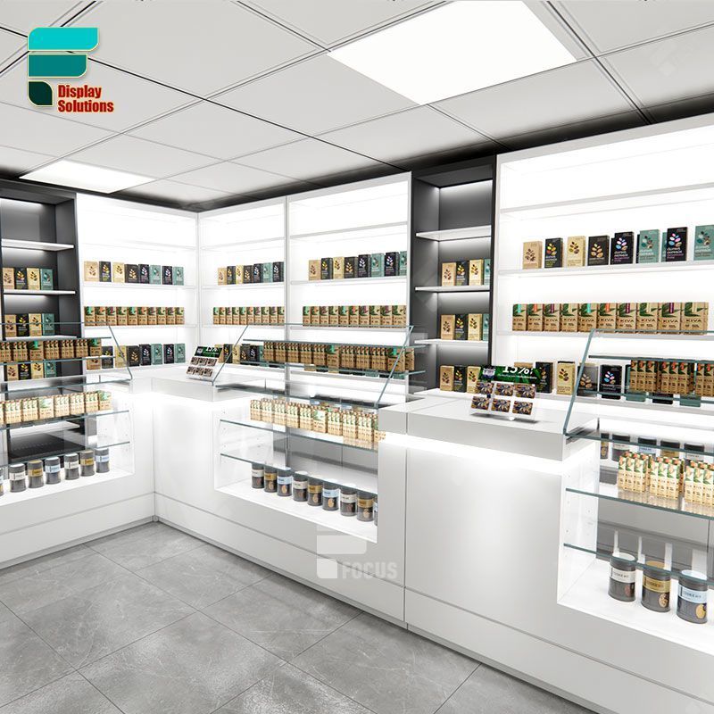Smoke Shop wooden shop display luxury cabinet With Full glass tobacco ...