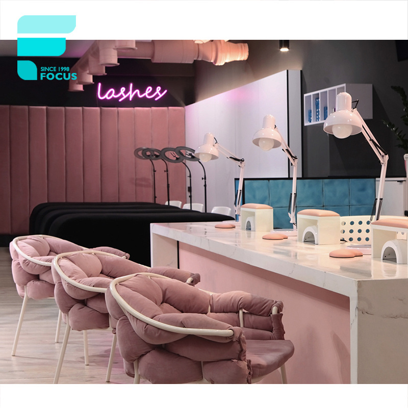 Nail Salon Furniture Design Nail Table Manicure And Nail Polish Display ...
