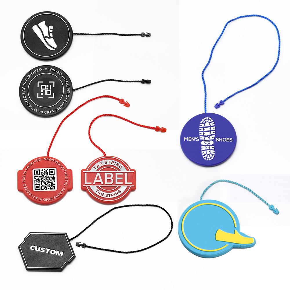 Custom Design Plastic Clothing Garment Hangtag Seal String Free Design ...