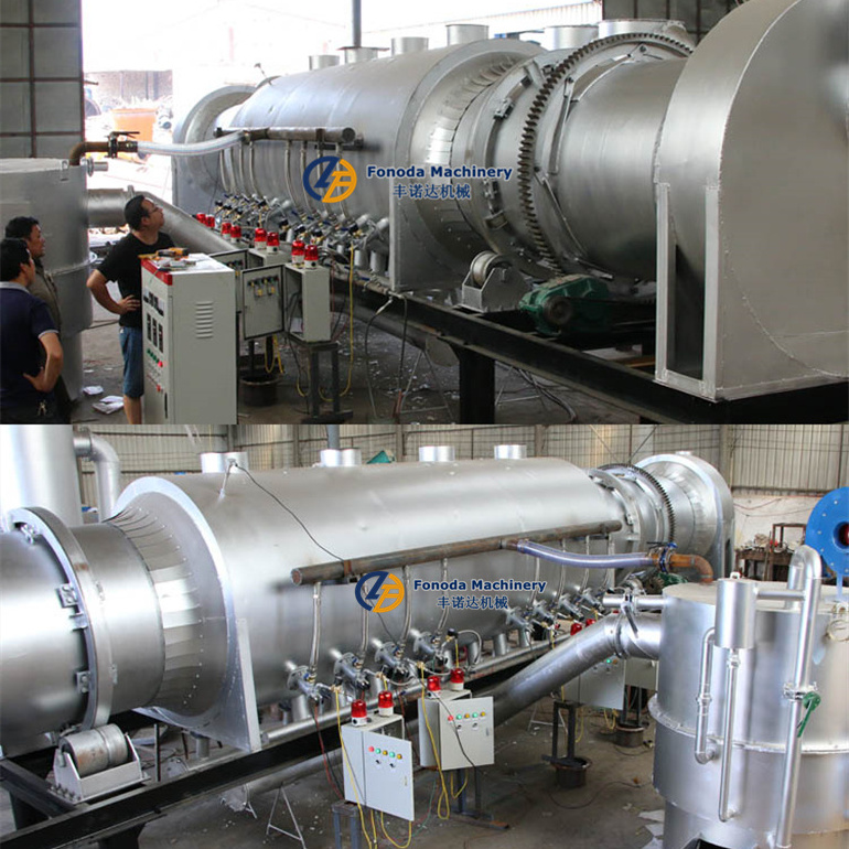 600KG/H New-designed continuous carbonizing furnace large-scale ...