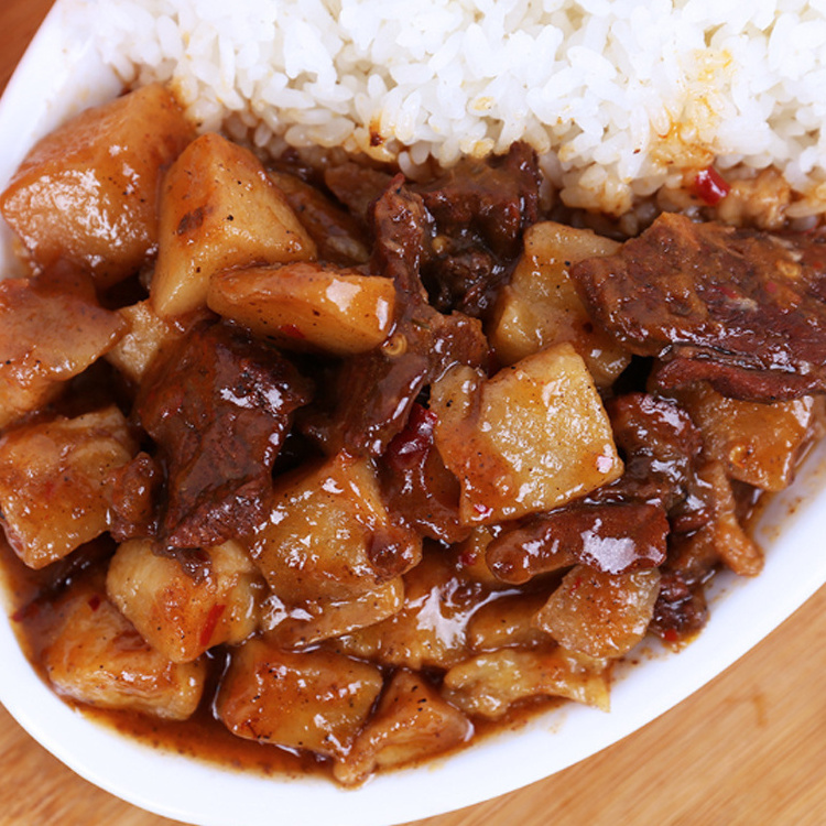 Frozen Instant Food Fast Food Potato Beef Topping Rice Halal Ready To ...