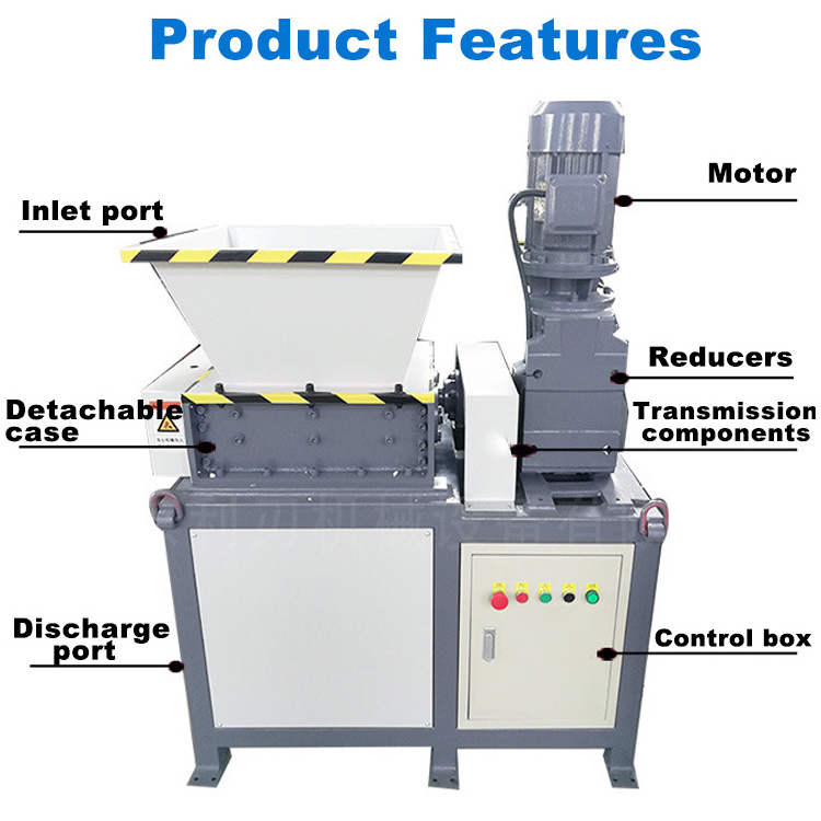 High Efficient Automatic Mini Portable Mobile Tire Shredder Machine For ...