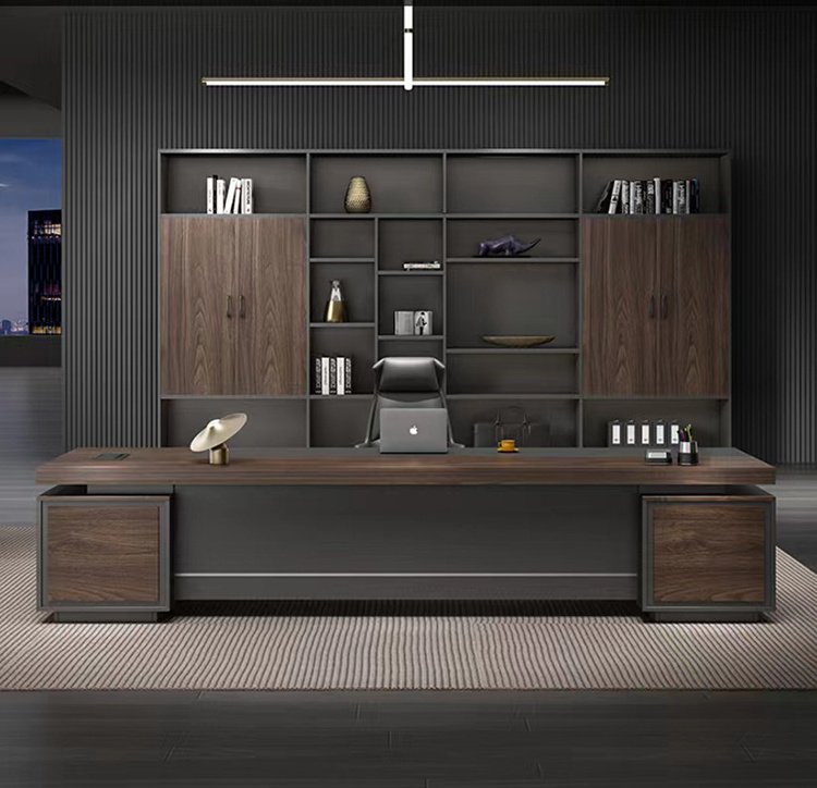 Luxury Executive CEO Office Desk High Quality Boss Table Melamine L ...