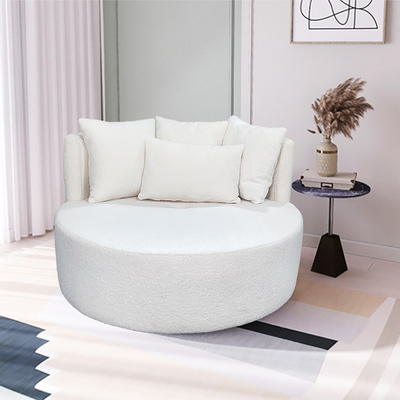lounge chair modern contemporary luxury Italian big single sofa chair circle accent green velvet lounge round single chair BestSuppliers