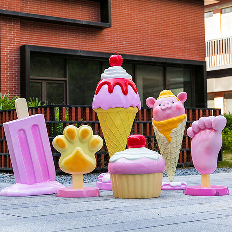 Custom fiberglass lollipop statues large candy popsicles props giant ...