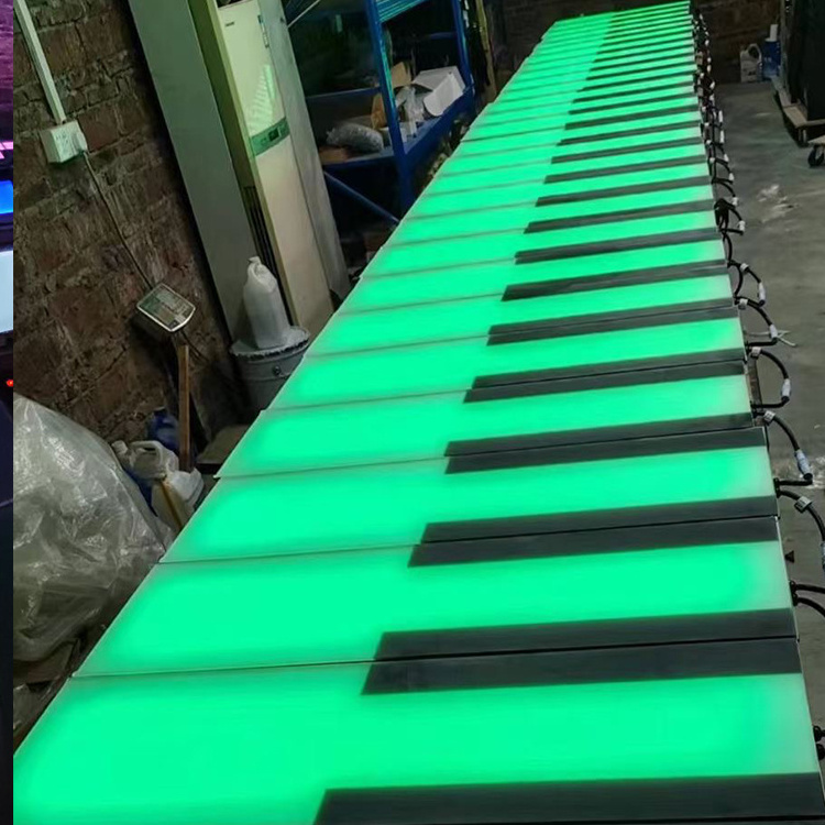 dmx 512 RGB Light stage piano dance tiles /portable mirror piano mat ...