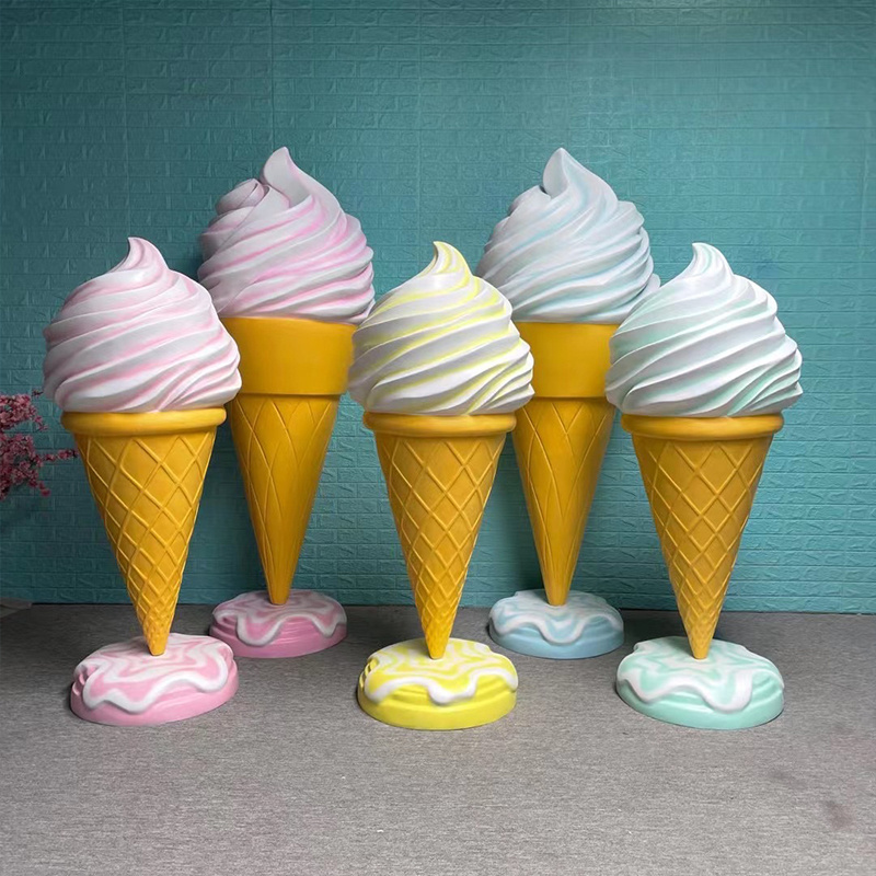 ice cream window prop display/ hanging ice cream cones fiberglass/ ice ...