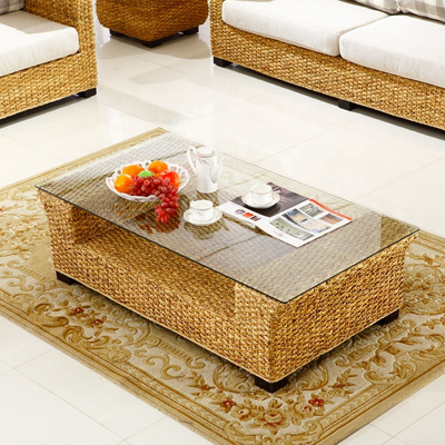 Indoor Sunroom Natural Rattan Seagrass Wicker Conservatory Furniture European Living Room Sets BestSuppliers