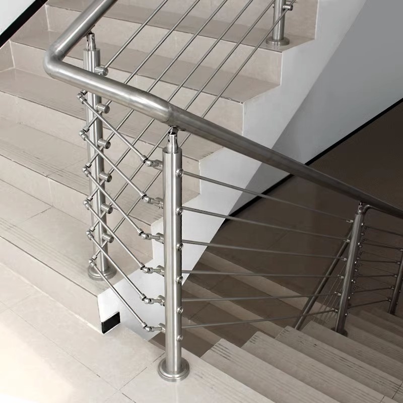 Round Stair Handrail Short Handrail Staircase Stainless Steel Railing ...