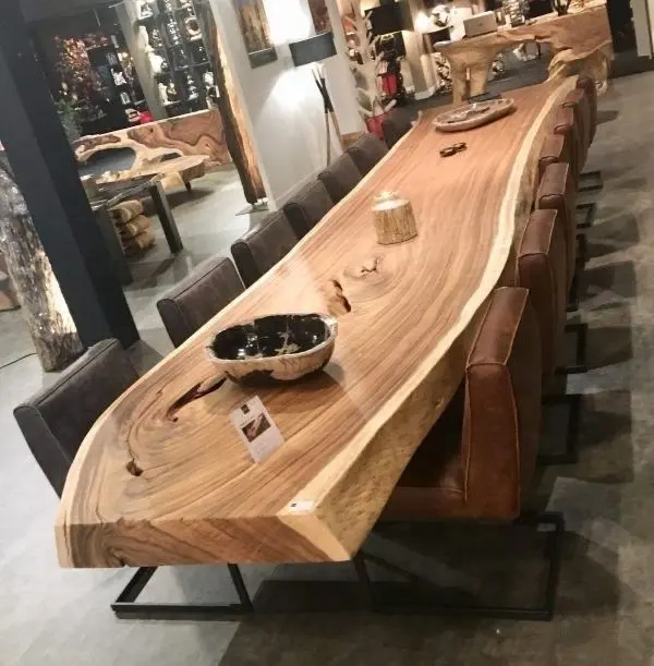 Livemate Factory custom Modern Irregular natural edge Walnut table ...