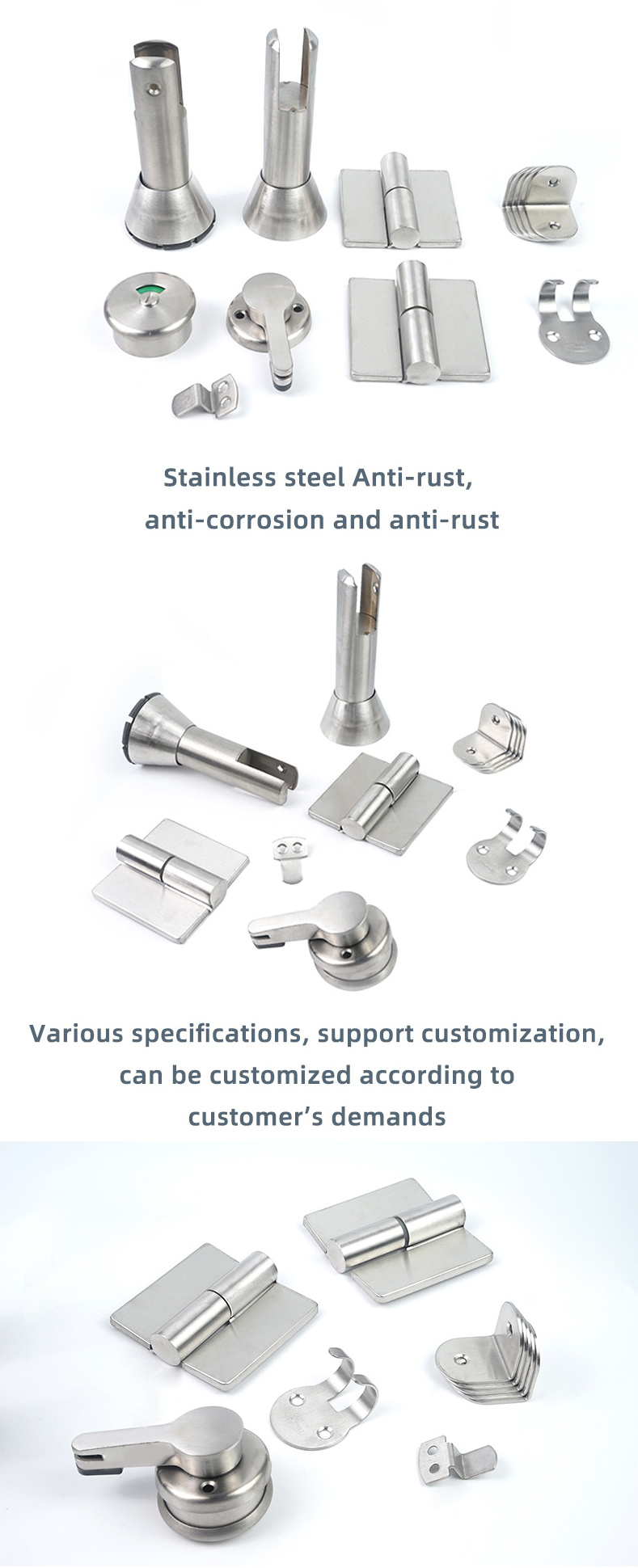 Toilet Partition Accessories Set Toilet Cubicle Fittings Public ...