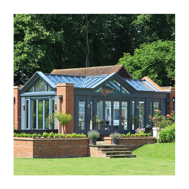 Commercial victorian triangle style outdoor sun room glass house ...