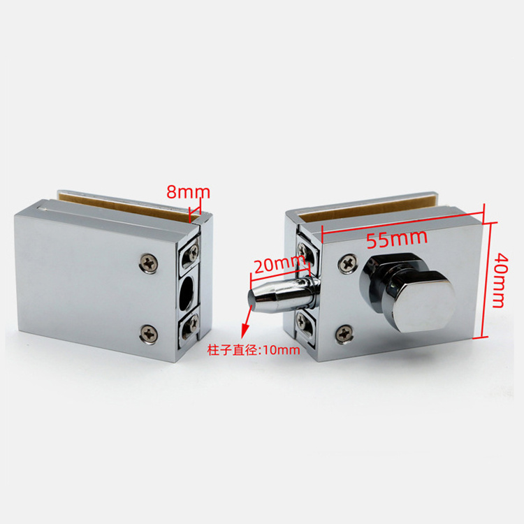 Frameless Sliding Glass Door floor mounted door Locks with Stainless ...