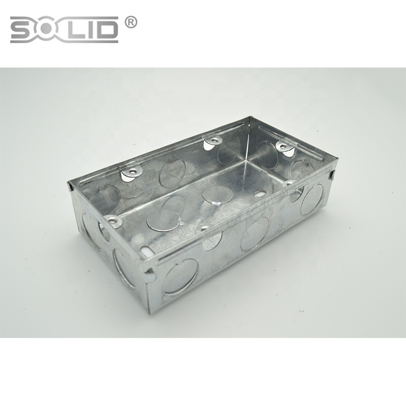 36mm height 0.9mm thickness BS4662 metal electrical switch socket box ...