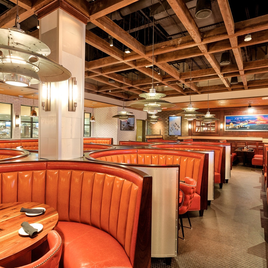 UPTOP Leather Metal Modern Sofas Cafe Club Booth Commercial Seating ...