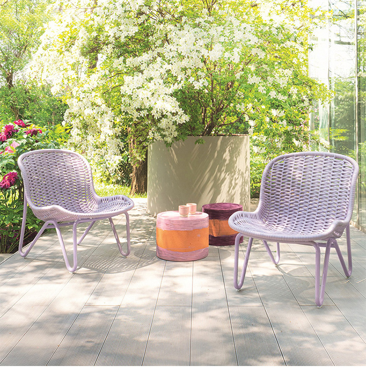 Outdoor Leisure Sofa Balcony Garden Patio patio single sofa chair rattan woven outdoor indoor furniture lounge chair