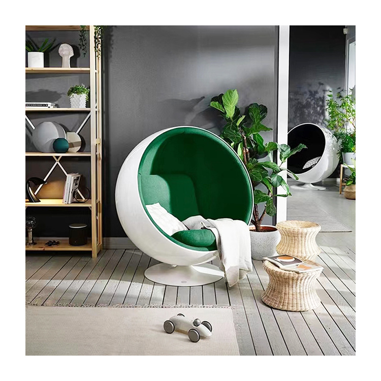 Leisure living room egg chair modern round sofa chair bedroom bubble ...