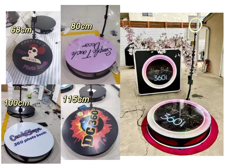 115cmplataforma 360 degree slow motion video booth 369 camera rotating selfie platform 360 photo ...
