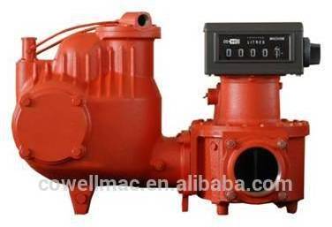 digital FMC smith Meter fuel oil PD rotary vane flow meter with printer ...