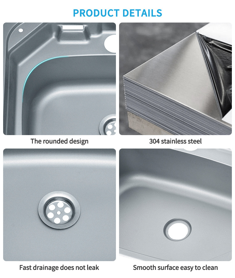 RV Caravan Motorhome Parts Stainless Steel Round Hand Wash Basin RV ...