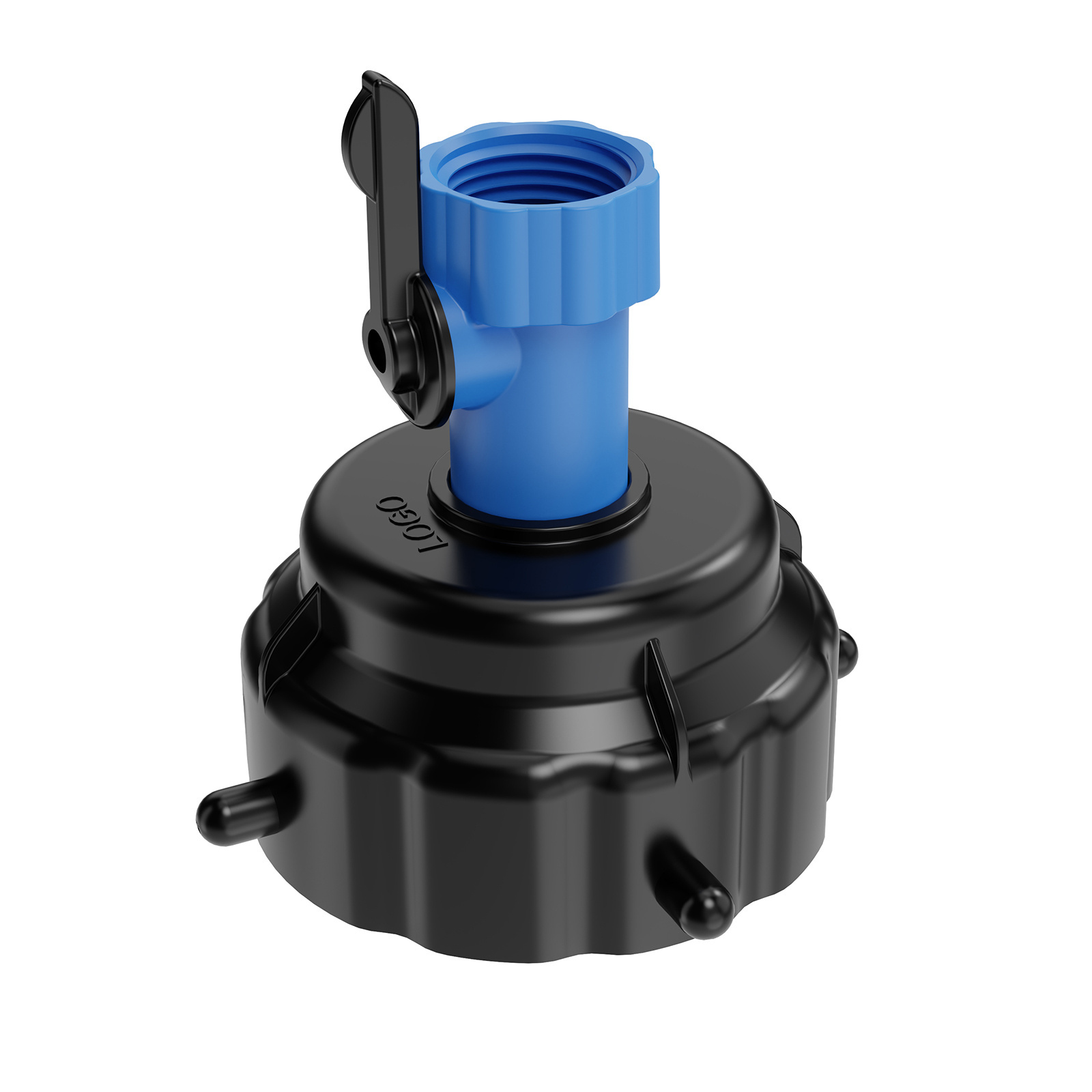 RV Sewer Hose Rinse Cap with Convenient Shut-Off Valve, 4-Way Water ...