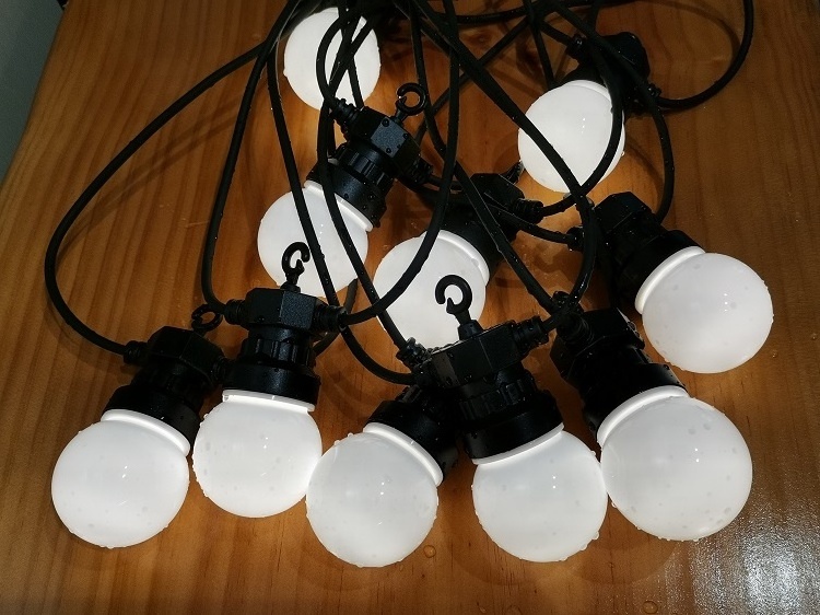 10m 5m Low Voltage Belt light G50 RGB Multicolor Unbreakable Globe Bulb ...