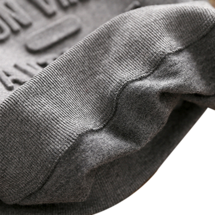 Custom sweatshirt 3D embossed crewneck sweater 3D embossed hoodie 100% ...