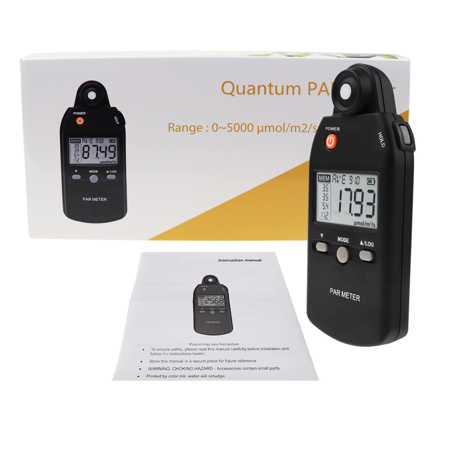 Digital PAR Meter Full-Spectrum Quantum PPFD Tester for Plant ...