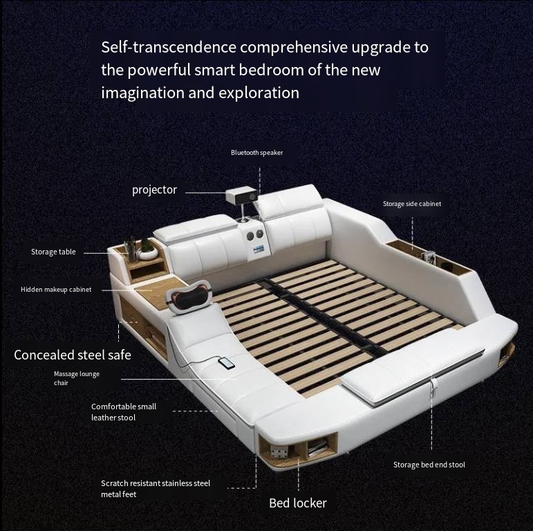 multifunction bed smart king size bed bedroom furniture massage with ...
