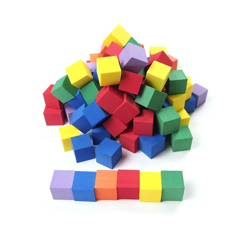 2020 1 inch 102pcs EVA Foam building block 6 Color Square Cubes ...